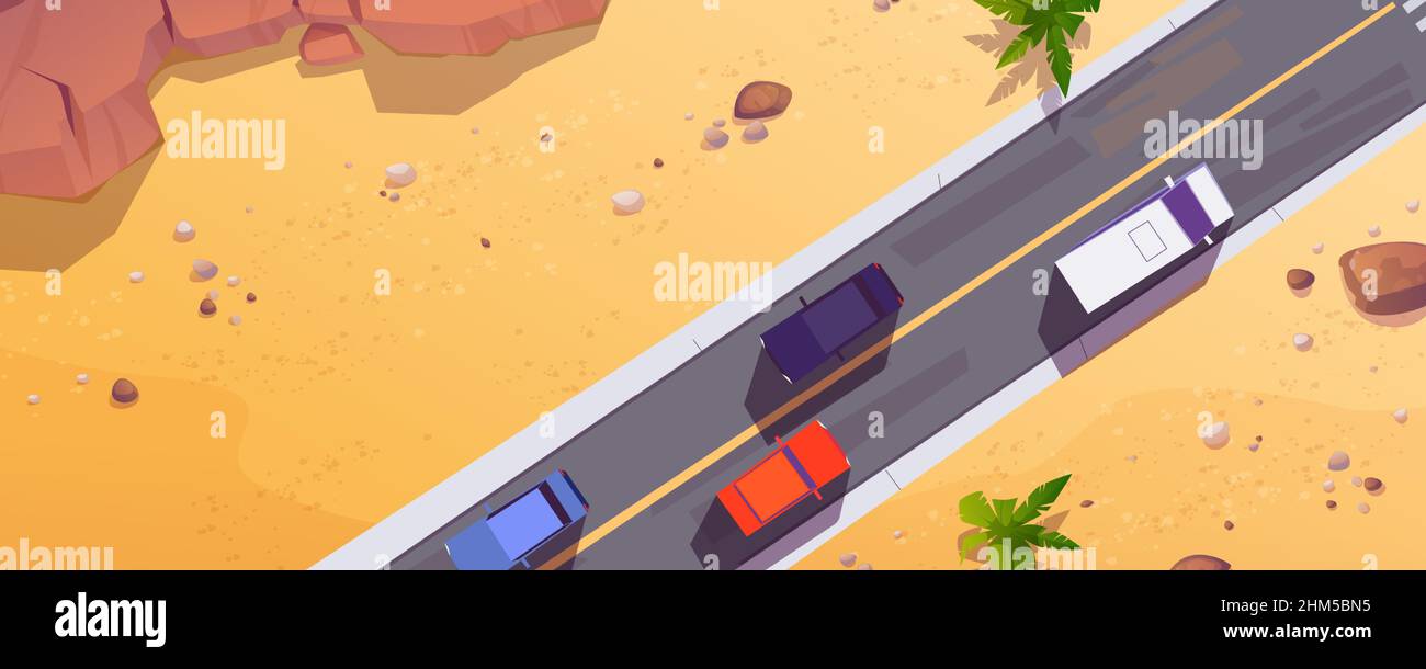 Aerial desert highway Stock Vector Images - Alamy