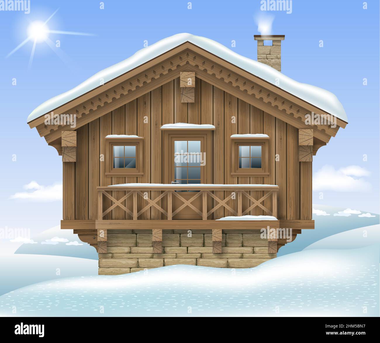 Small wooden building in Stock Vector Images - Alamy