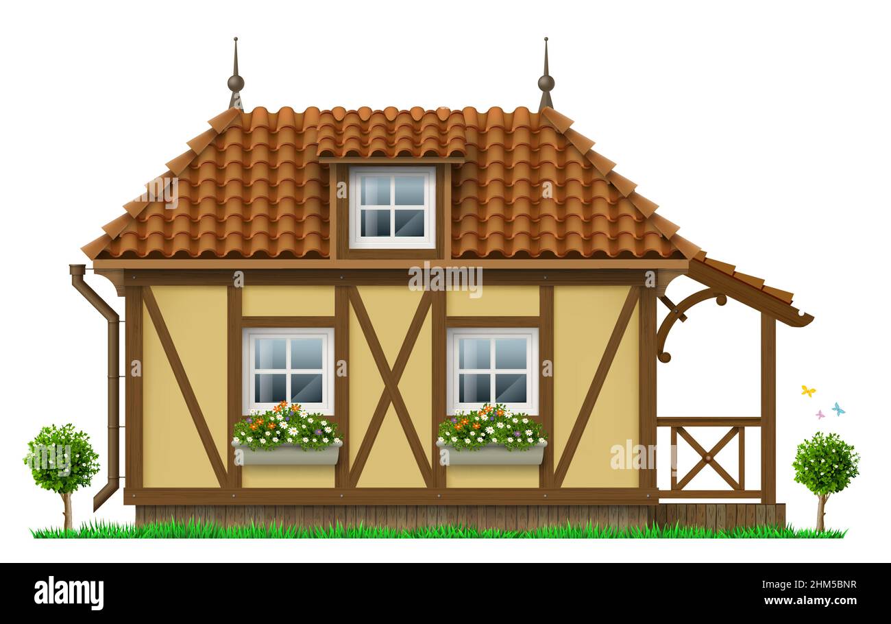 Old entrance house Stock Vector Images - Alamy