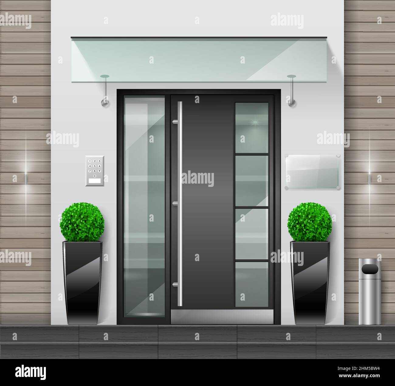 Building facade plants Stock Vector Images - Alamy