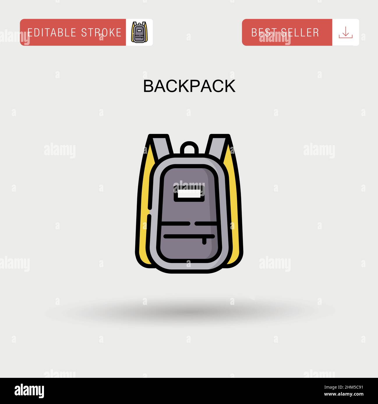 Backpack Simple vector icon Stock Vector Image & Art - Alamy