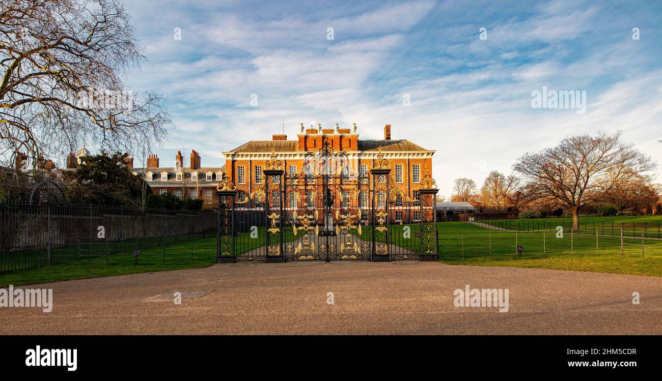 Kensington Palace, a royal residence in Kensington Gardens, London ...