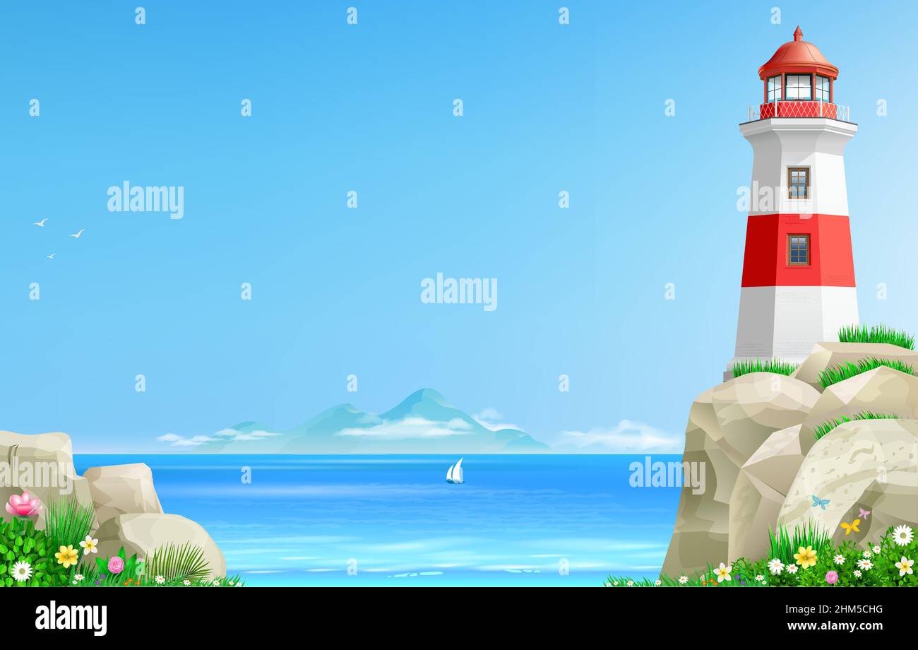Lighthouse facade Stock Vector Images - Alamy