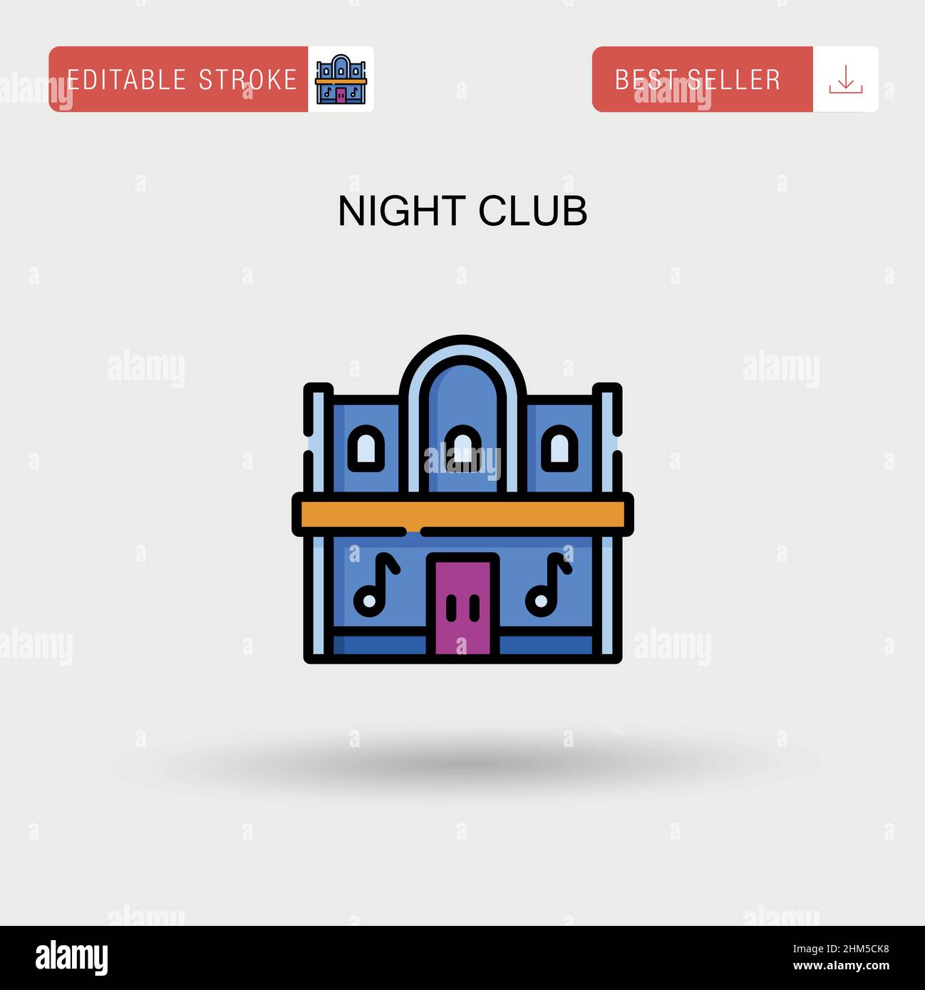 Night club Simple vector icon Stock Vector Image & Art - Alamy