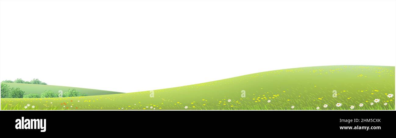 Landscape hills grass or bush Cut Out Stock Images & Pictures - Alamy