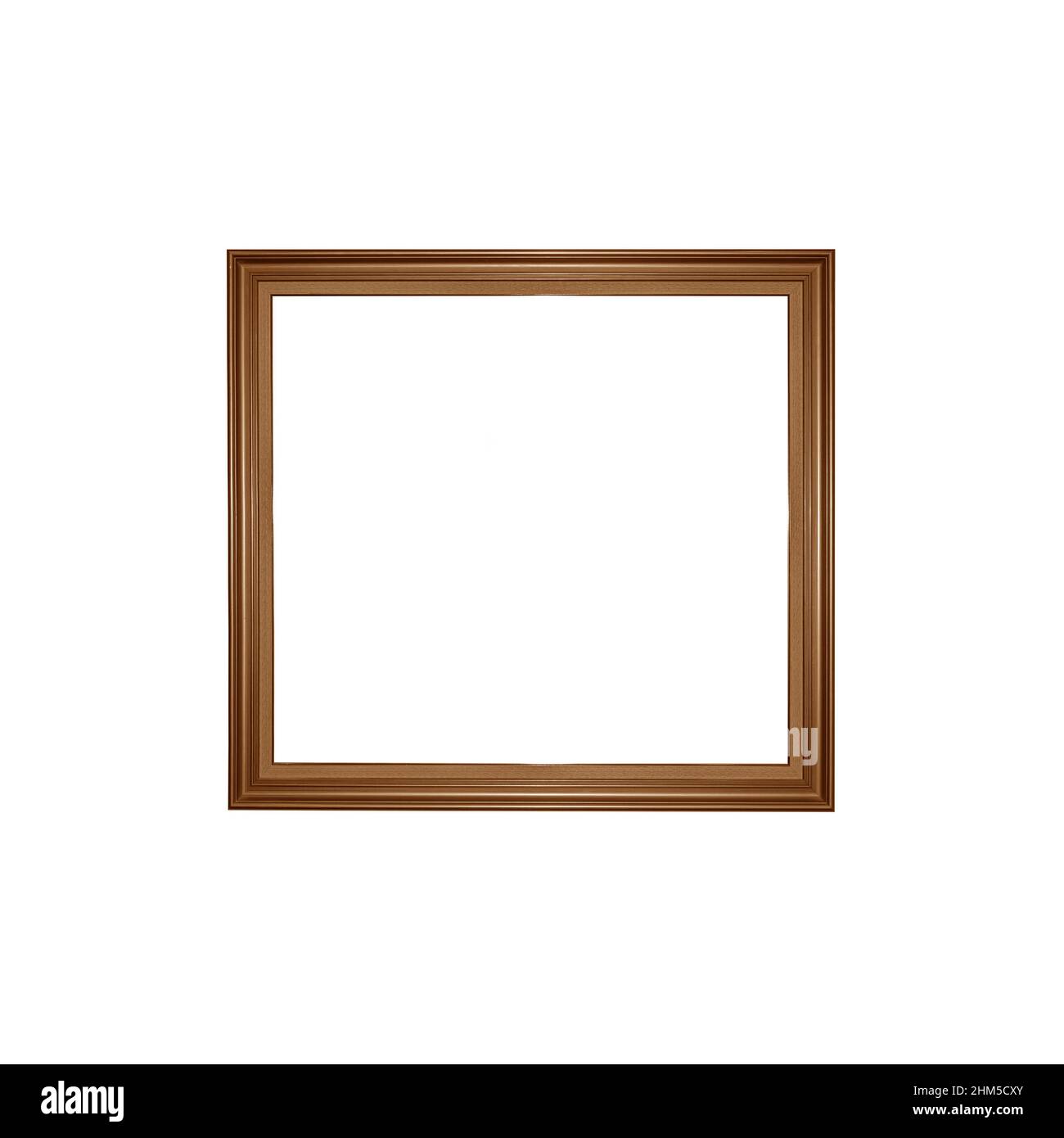 Classic wooden frame isolated on white Stock Photo - Alamy
