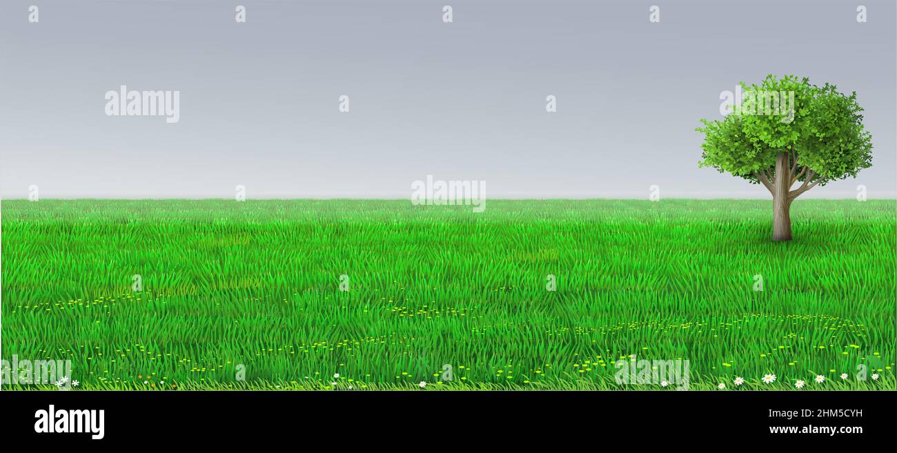 Vector green horizon background tree Stock Vector Image & Art - Alamy