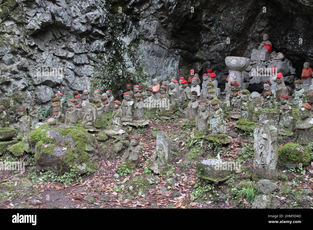 statues of buddhist (?) divinities and jizo at tachikue (japan Stock ...
