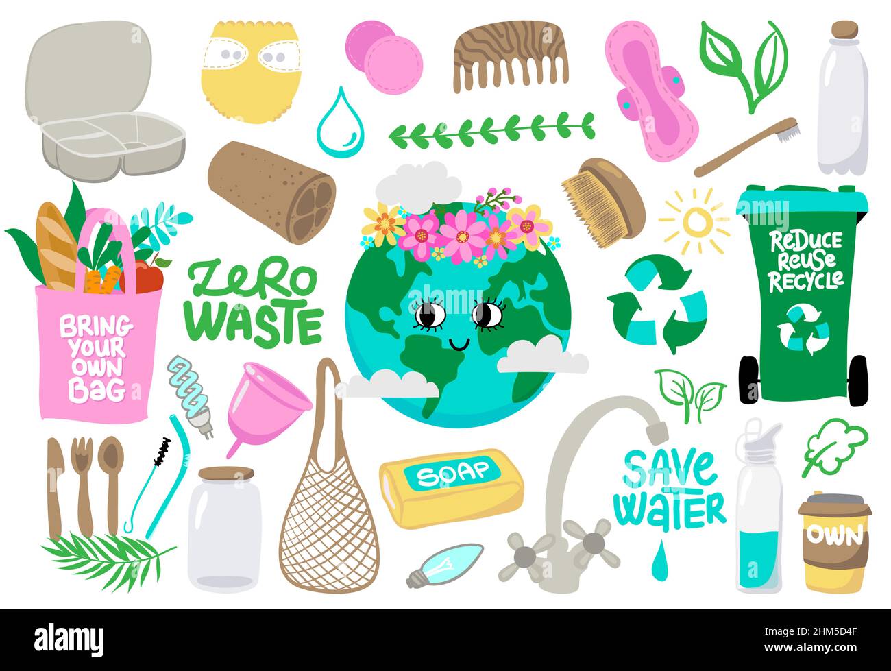 Reuse reduce recycle poster design Cut Out Stock Images & Pictures - Alamy