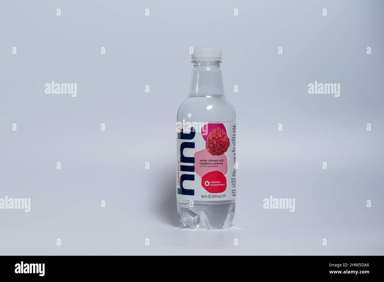Potterville, MI - January 30th, 2022: Raspberry Hint water with white ...