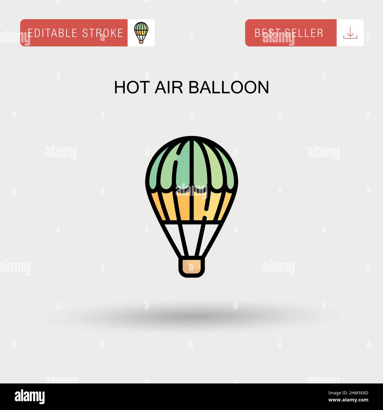 Hot air balloon Simple vector icon Stock Vector Image & Art - Alamy