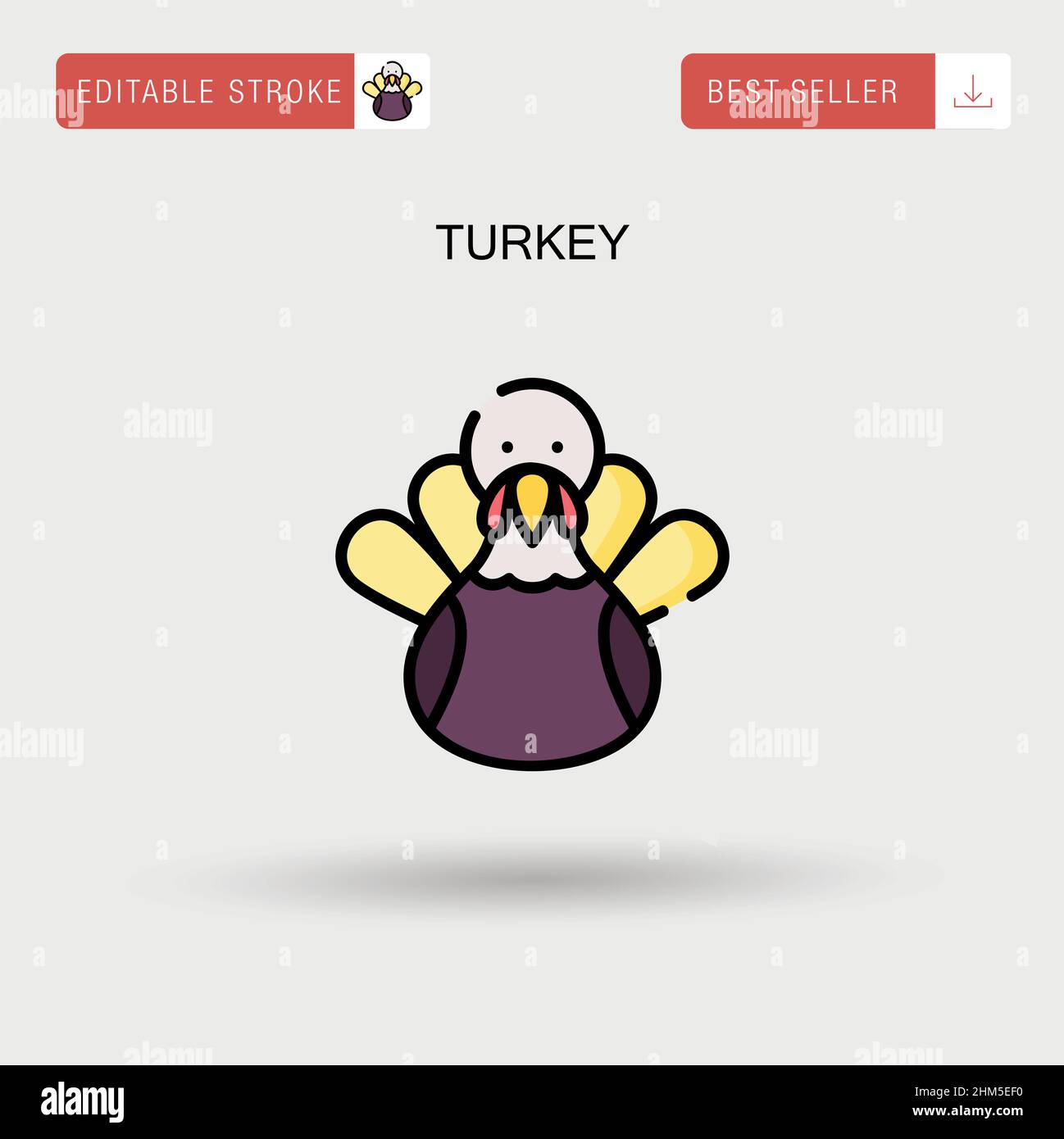 Turkey Simple vector icon Stock Vector Image & Art - Alamy