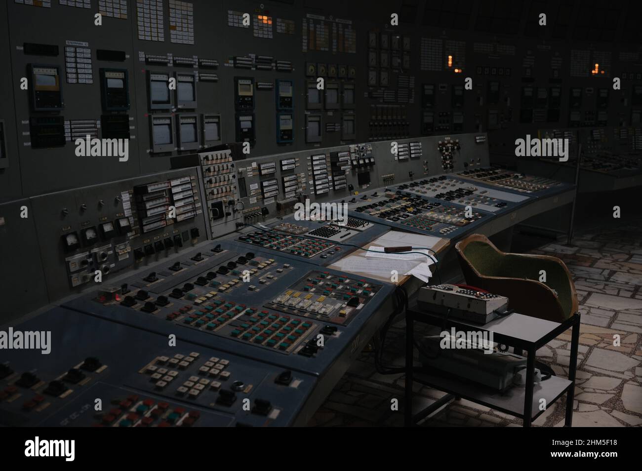 Buttons, dials, lights, indicators and displays are still functional in ...