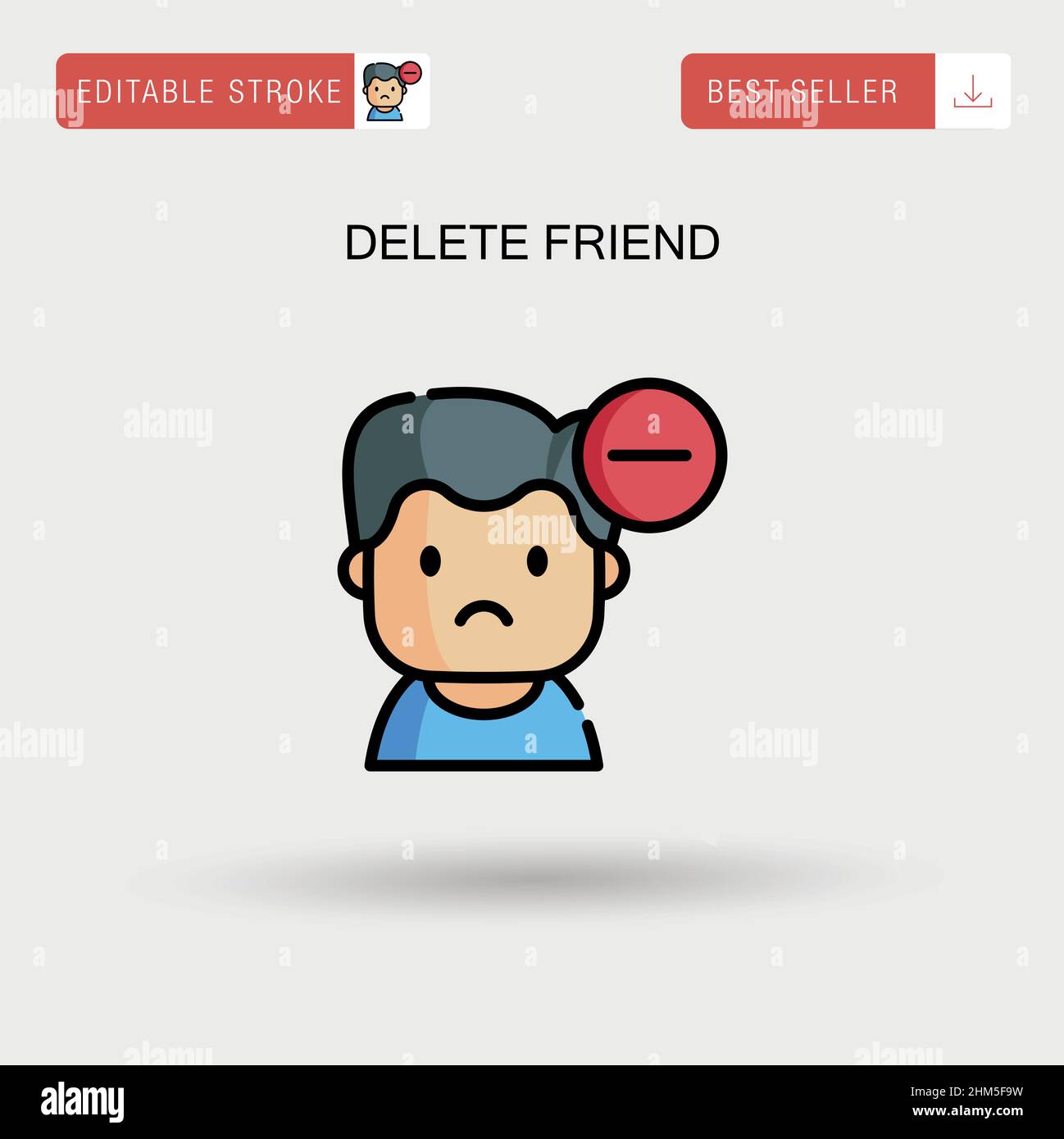 Delete friend Simple vector icon Stock Vector Image & Art - Alamy