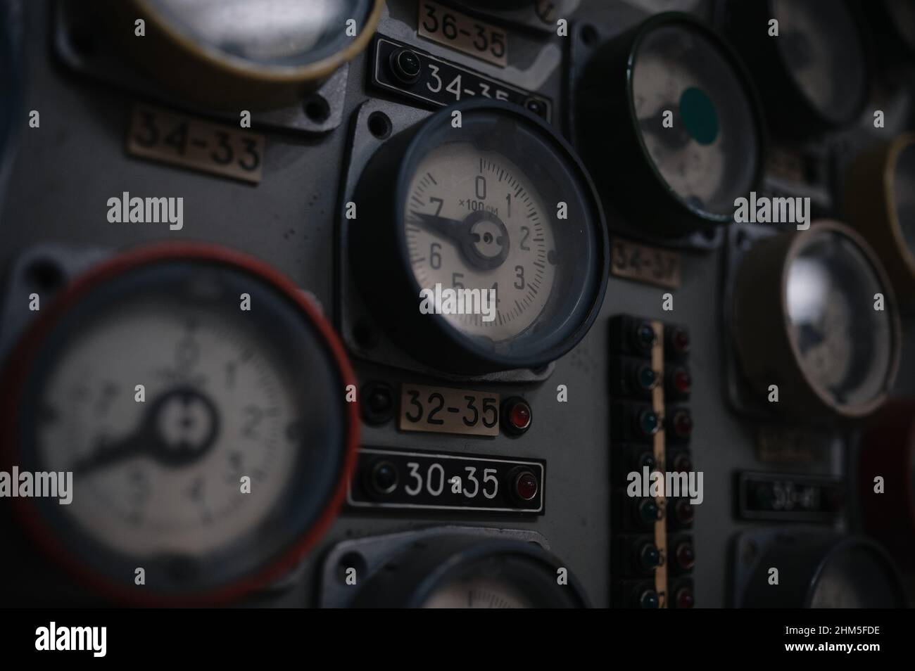 Buttons, dials, lights, indicators and displays are still functional in ...