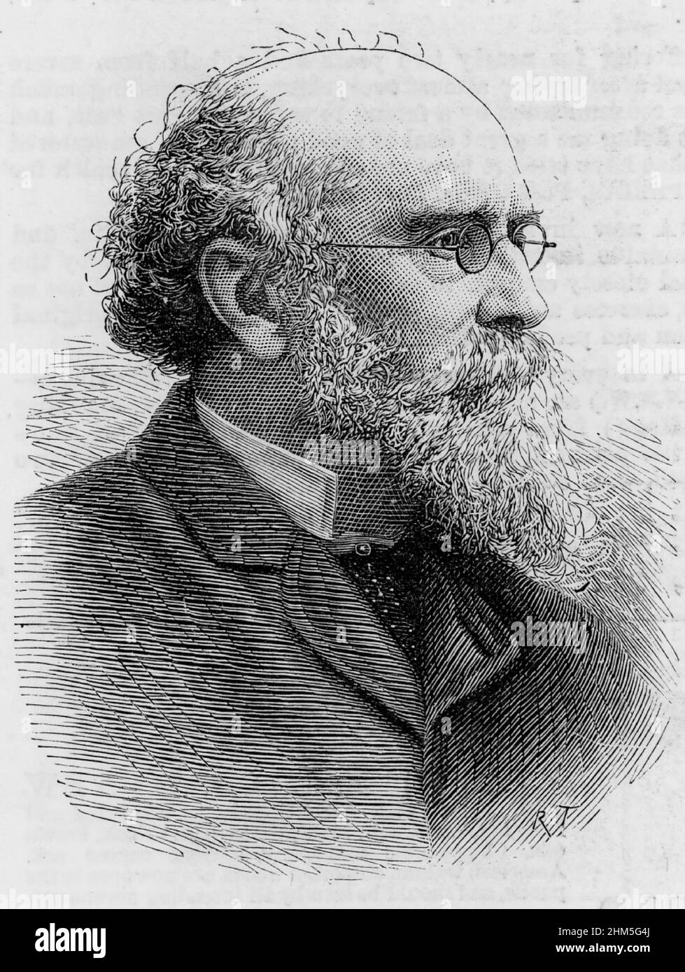 Portrait of Thomas Storey (1825-189) - Engraving, 19th century Stock ...