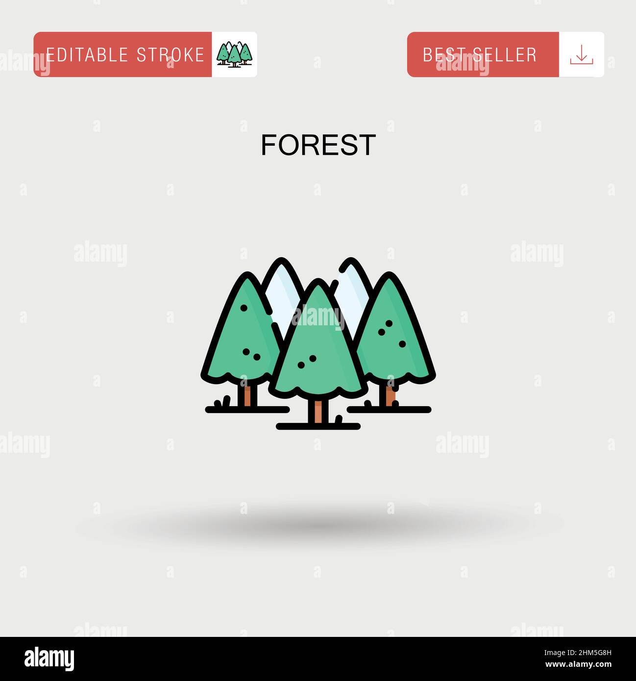 Forest Simple vector icon Stock Vector Image & Art - Alamy