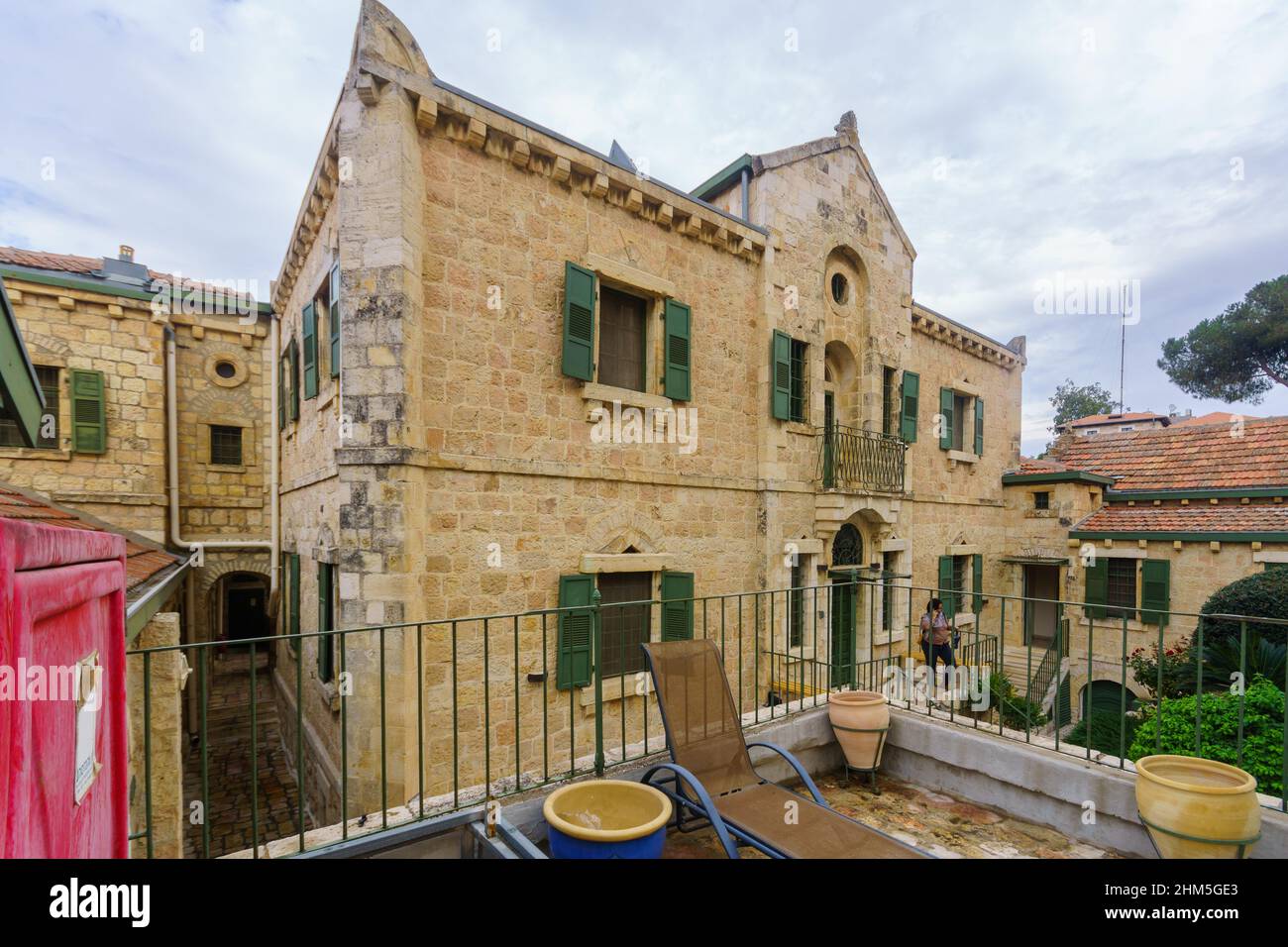 Jerusalem, Israel - November 19, 2021: View of the historic Tabor House ...