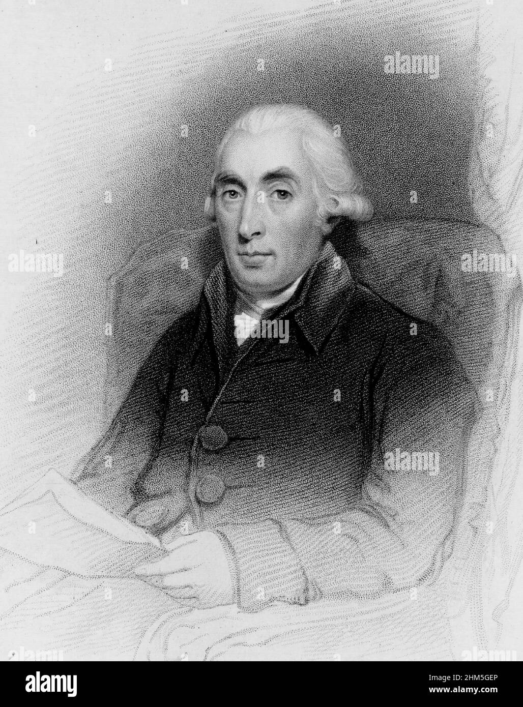 Portrait of Joseph Black (1728-1799) - Engraving, 19th century Stock ...