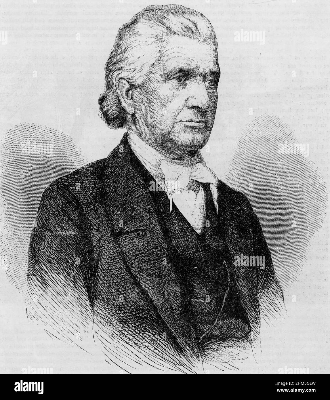 Portrait of Lyman Beecher (1775-1863) - Engraving, 19th century Stock ...