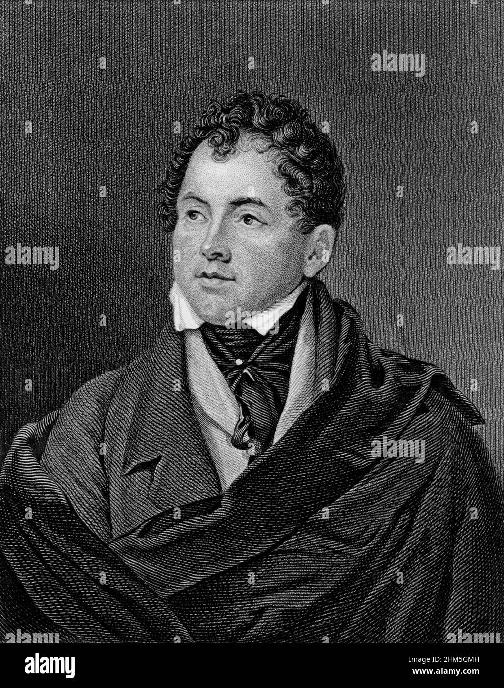 Portrait of Thomas Moore (1779-1852) - Engraving, 19th century Stock ...