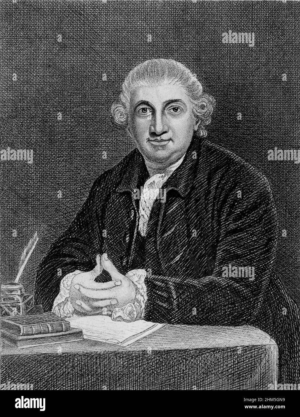 Portrait of David Garrick (1717-1779) - Engraving, 19th century Stock ...
