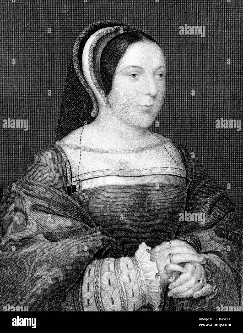 Portrait of Margaret Tudor (1489-1541) - Engraving, 19th century Stock ...