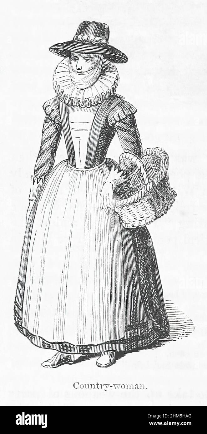 Country woman. - Image taken from "The Popular History Of England: An ...