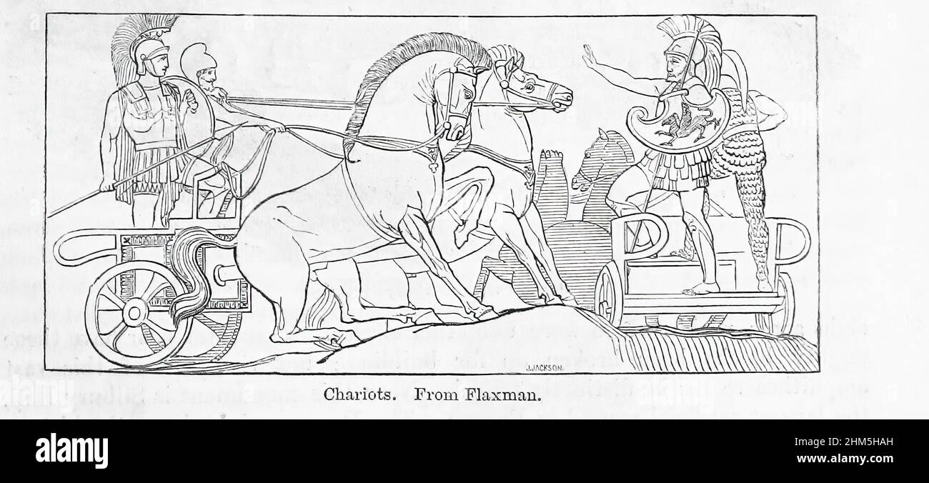 Chariots.From Flaxman.- Image taken from "The Popular History Of ...