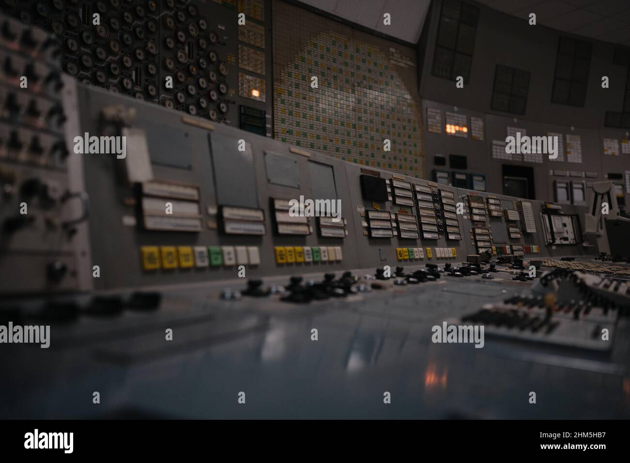 Buttons, dials, lights, indicators and displays are still functional in ...