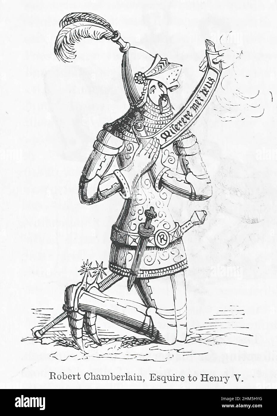 Robert Chamberlain, Esquire to Henry V - Image taken from "The Popular ...