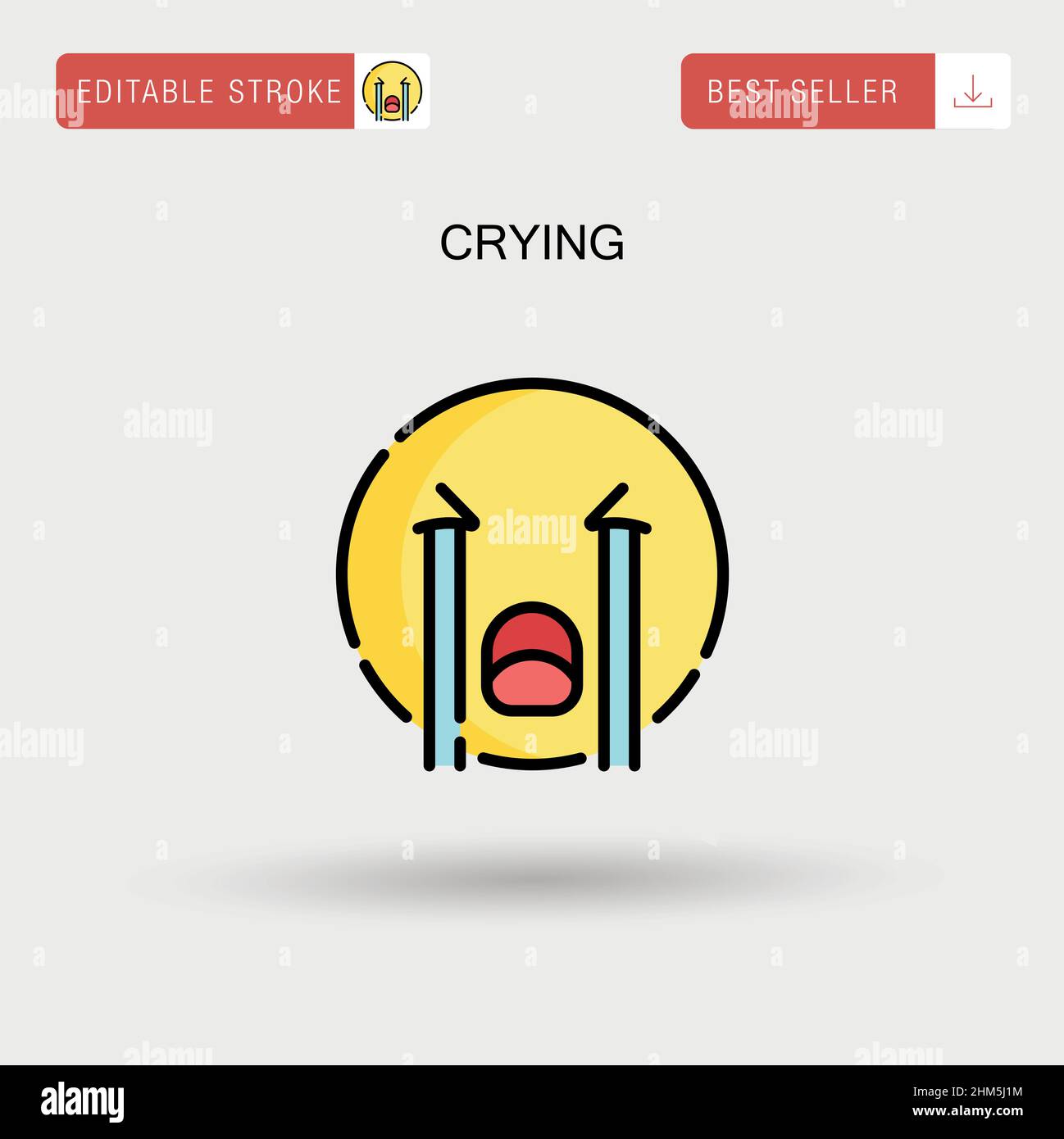 Face expression female crying Stock Vector Images - Alamy