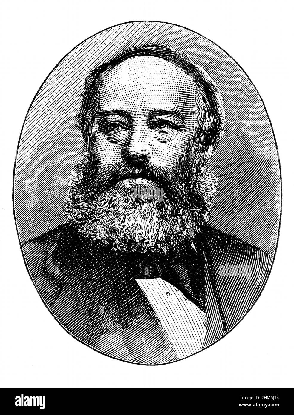 Portrait of James Prescott Joule (1818-1889) - Historical engraving ...