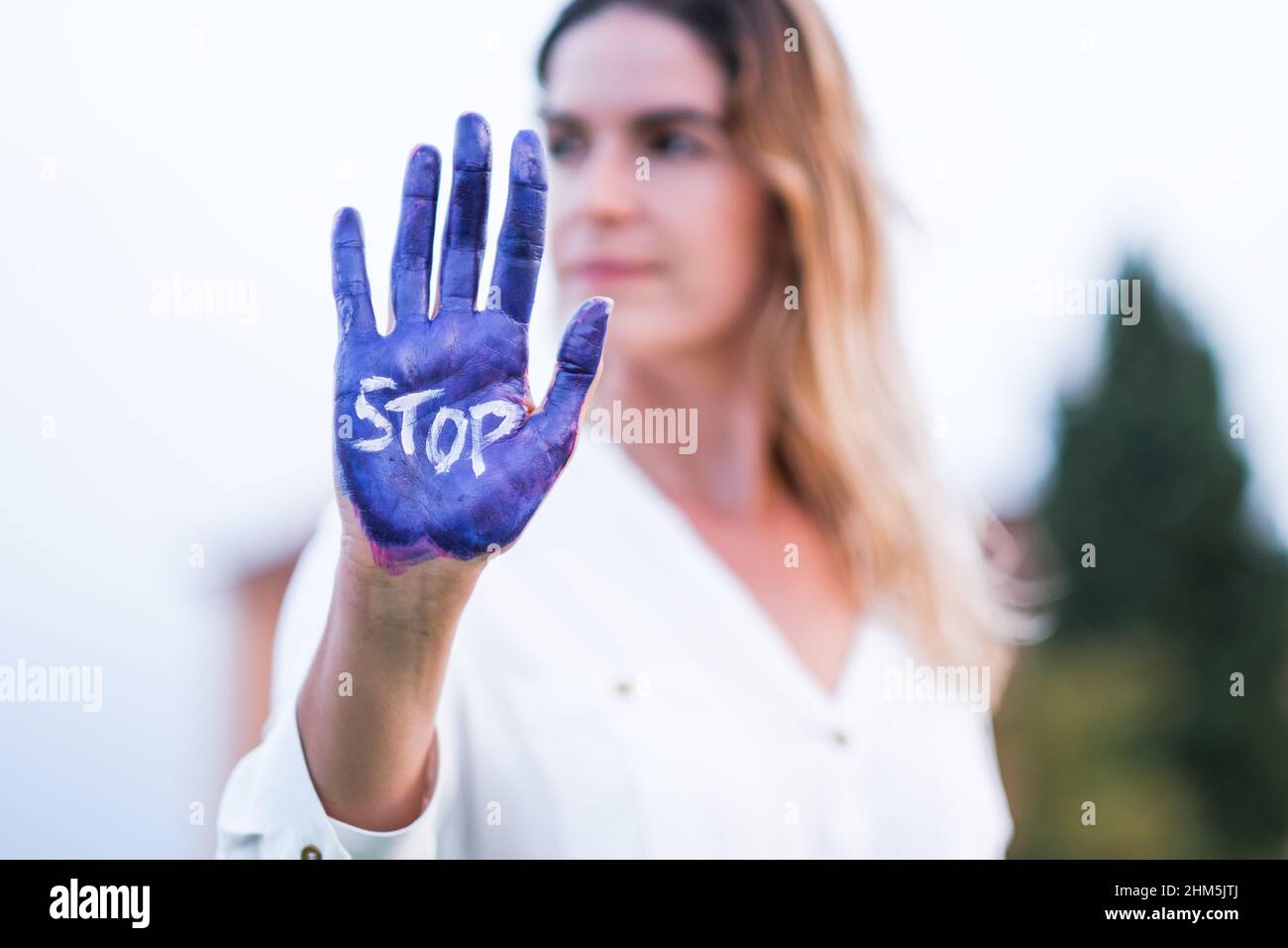 young woman fighting for her rights and equality Stock Photo - Alamy