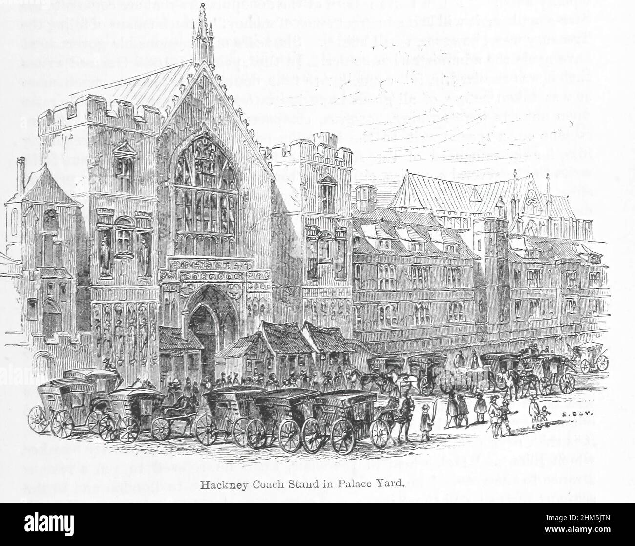 Hackney Coach Stand in Palace Yard - Image taken from "The Popular ...