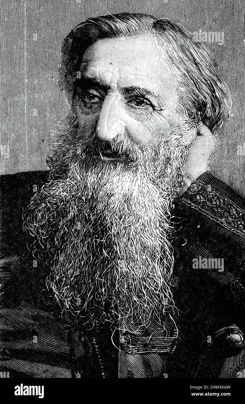 Portrait of 'General' William Booth (1829-1912) - Historical engraving ...