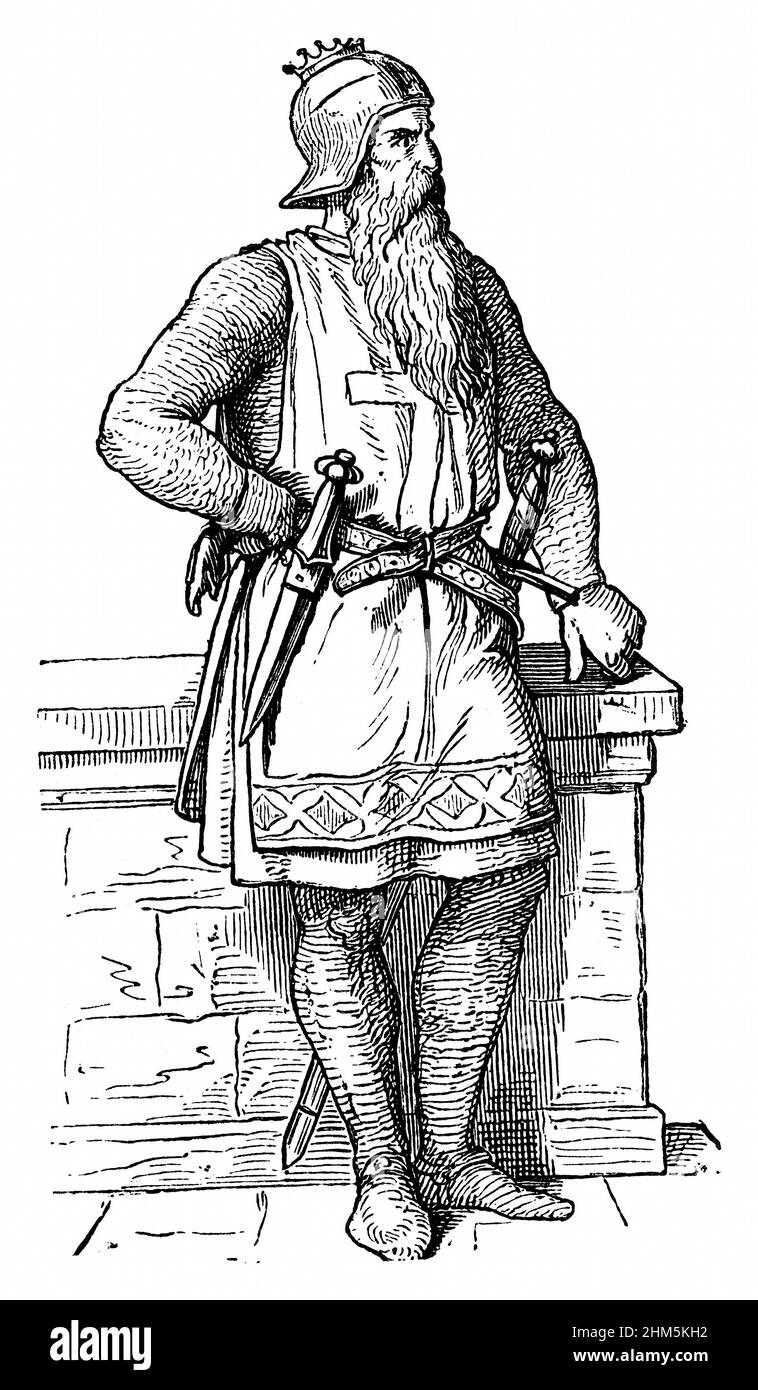 Portrait of Frederick I, Barbarossa (Redbeard) - Engraving, 19th ...