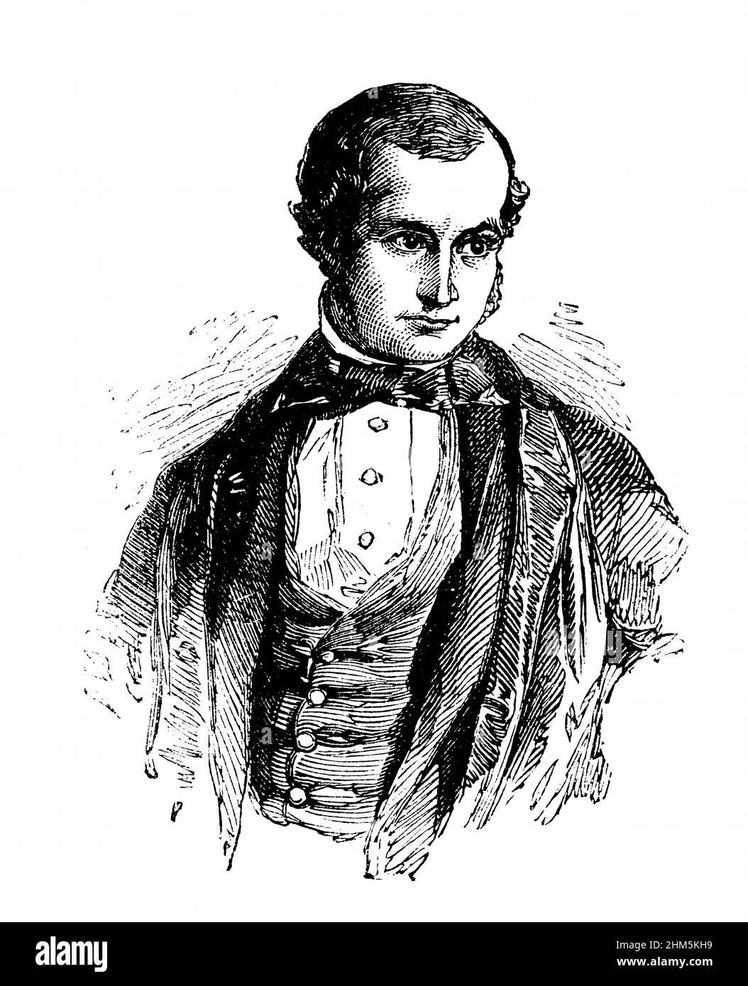 Portrait of John Couch Adams (1819-92) - Engraving, 19th century Stock ...