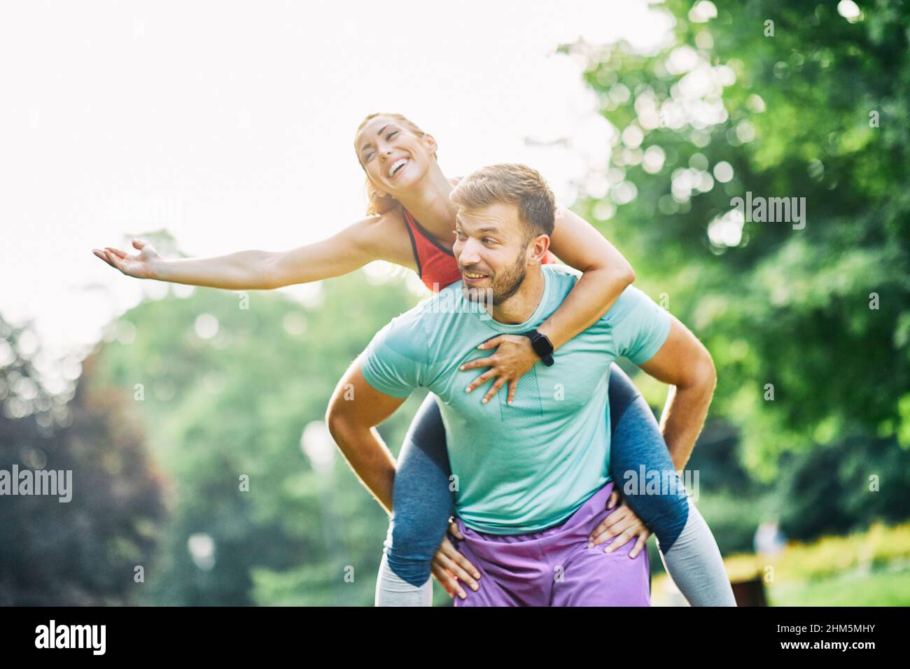Woman running park exercise hi-res stock photography and images - Alamy