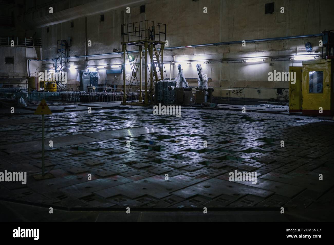 The biological shield and reactor hall of reactor 3 at the Chernobyl ...