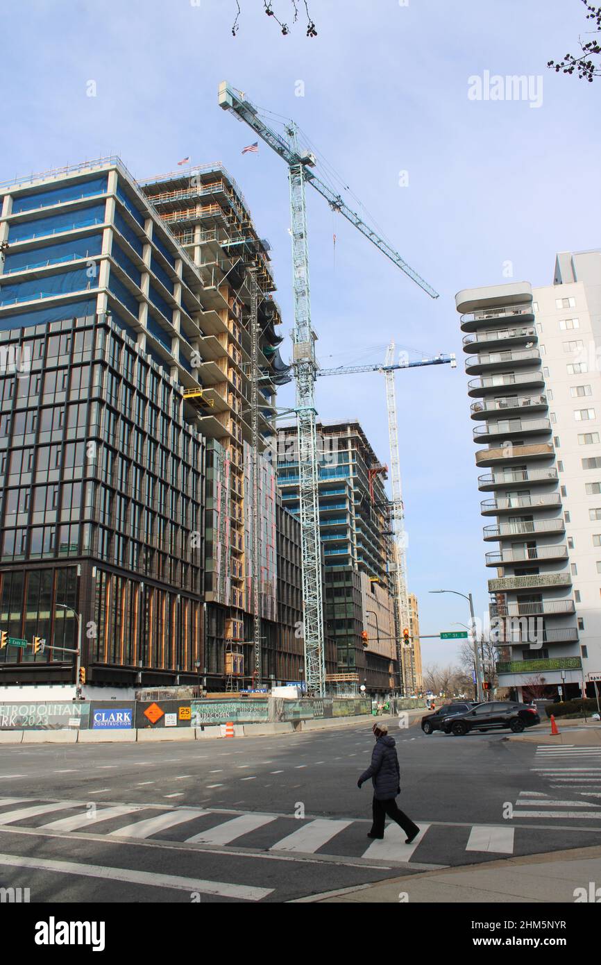 New construction of Amazon buildings in Arlington, VA, USA Stock Photo ...