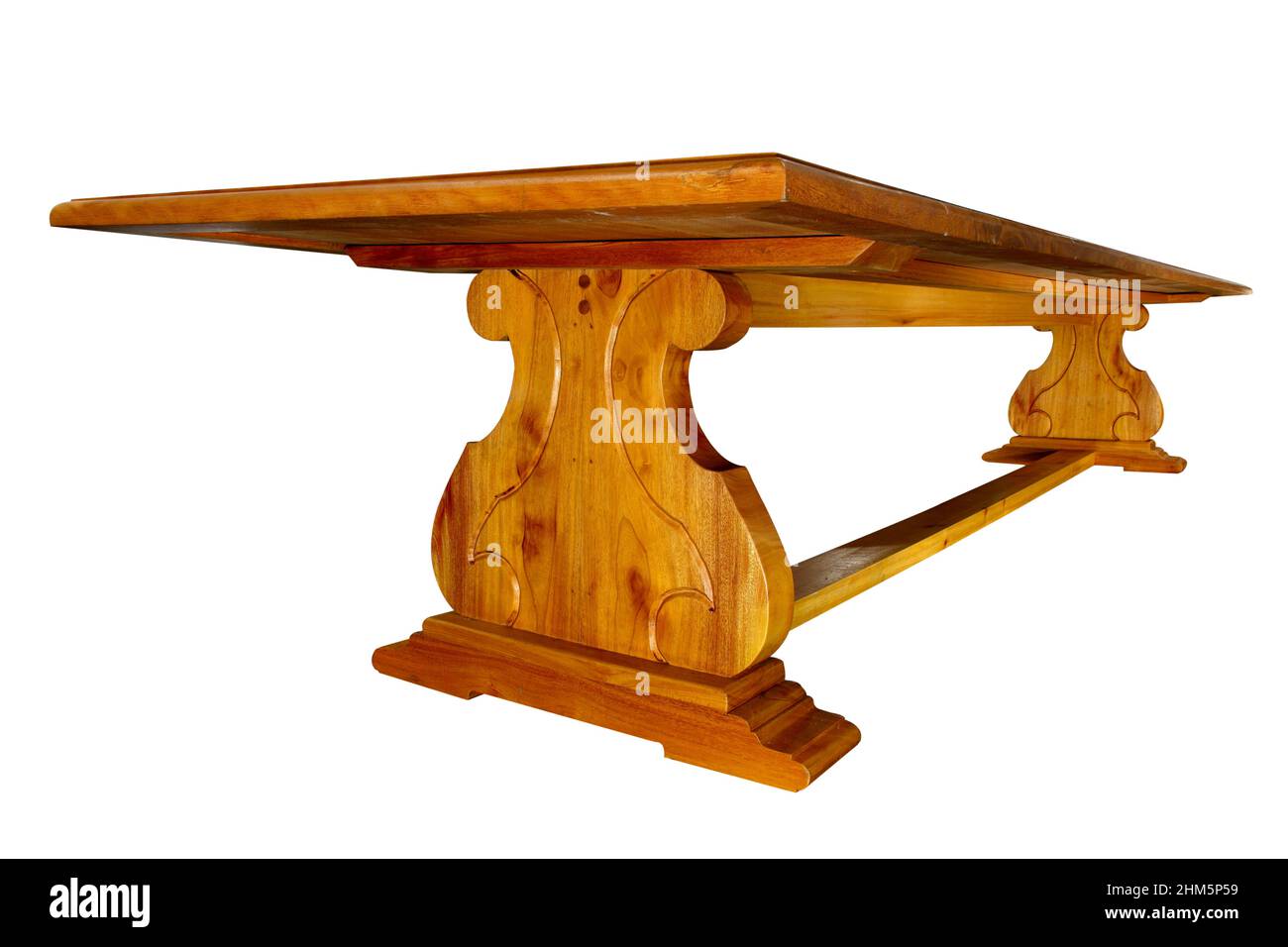 Antique wooden table, isolated on white background Stock Photo - Alamy