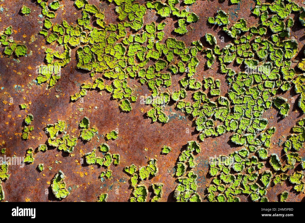 Rust on green metal Stock Photo - Alamy