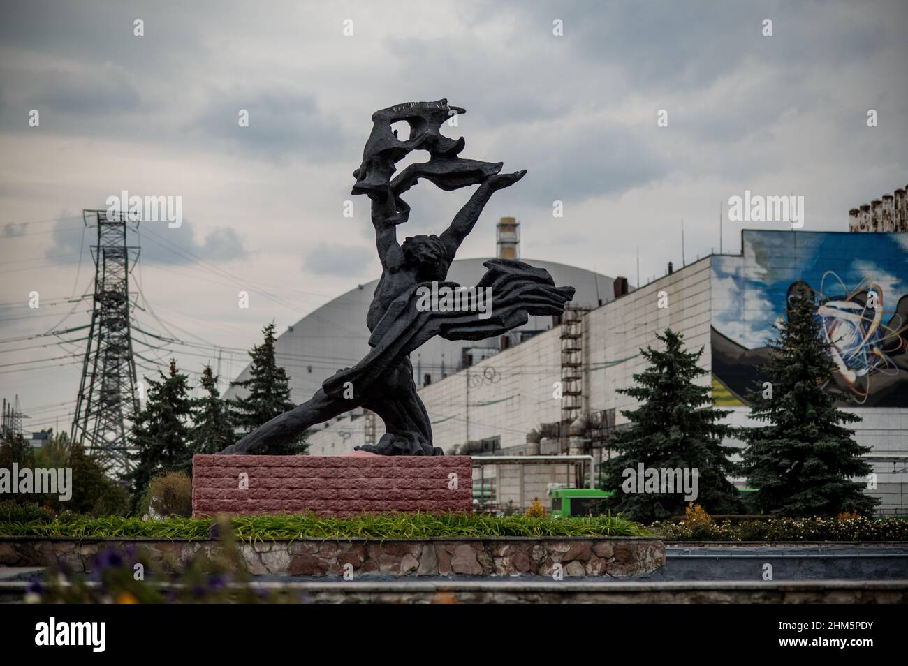 The famous Prometheus statue outside the Chernobyl Nuclear Power Plant ...
