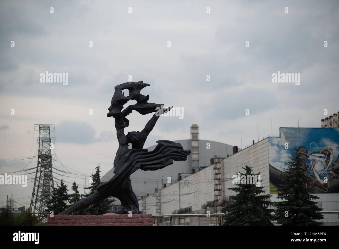 The famous Prometheus statue outside the Chernobyl Nuclear Power Plant ...