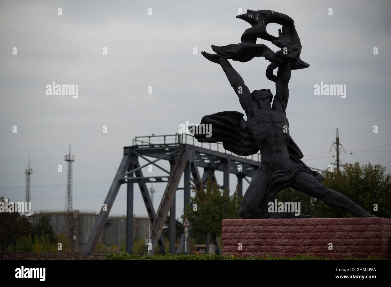 The famous Prometheus statue outside the Chernobyl Nuclear Power Plant ...