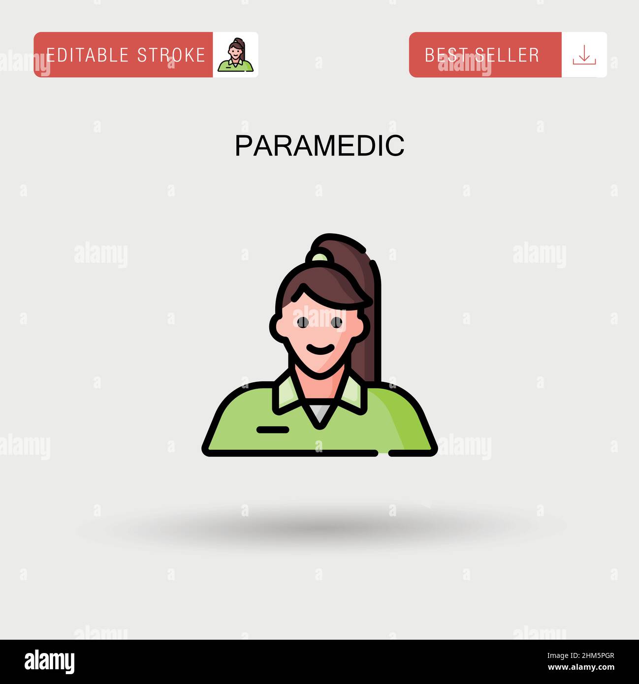 Paramedic Simple vector icon Stock Vector Image & Art - Alamy