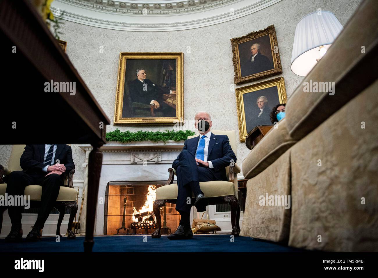 President Joe Biden meets with German Chancellor Olaf Scholz in the ...