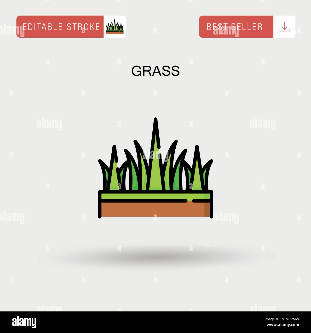 Grass Simple vector icon Stock Vector Image & Art - Alamy