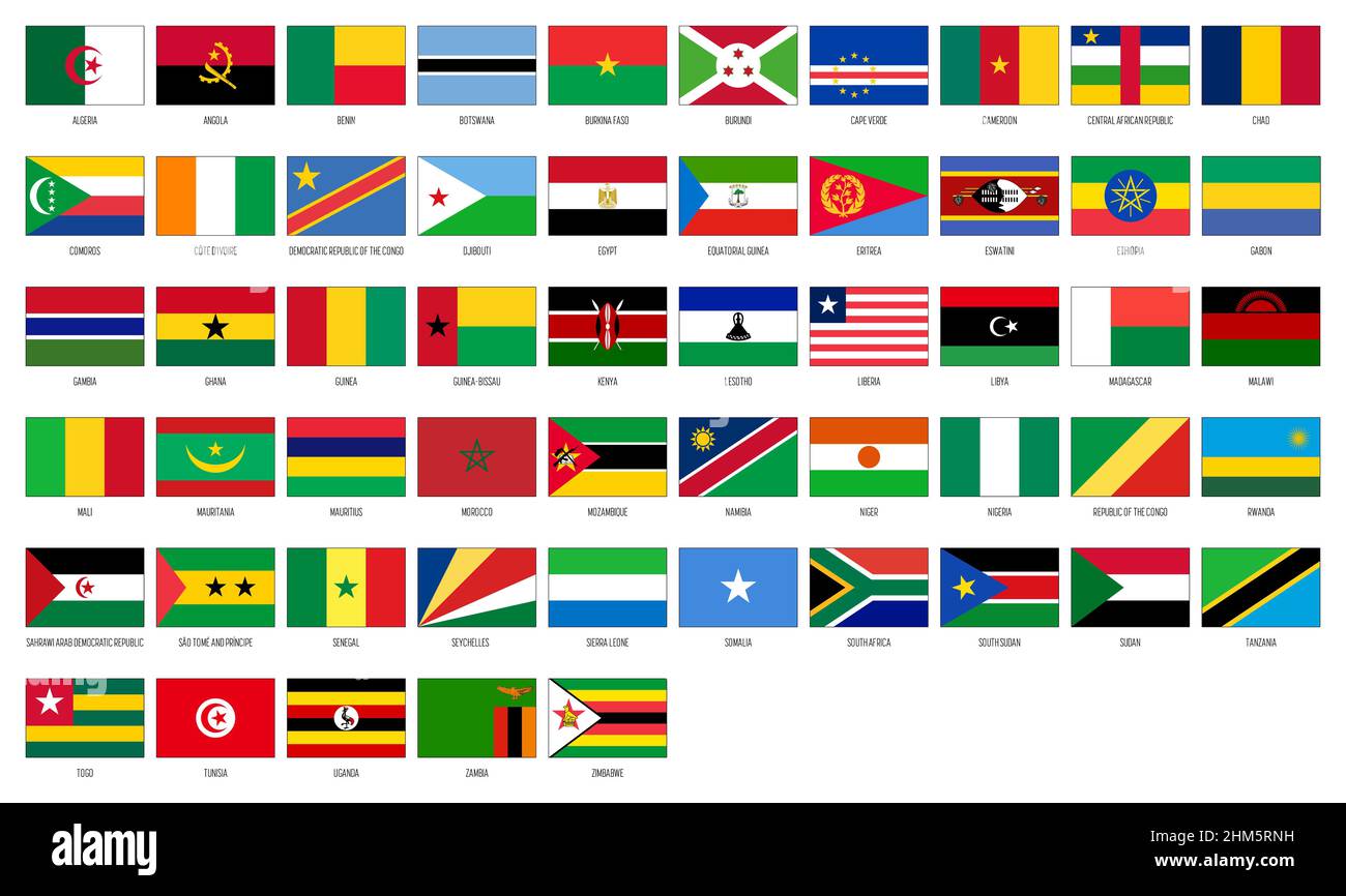 Africa vector national flag collection Stock Vector Image & Art - Alamy